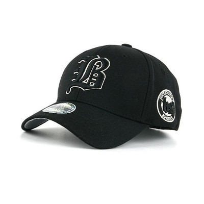 Unisex Mens Womens BS Stretch Fit Hats Baseball Cap Black/Silver Line M ...