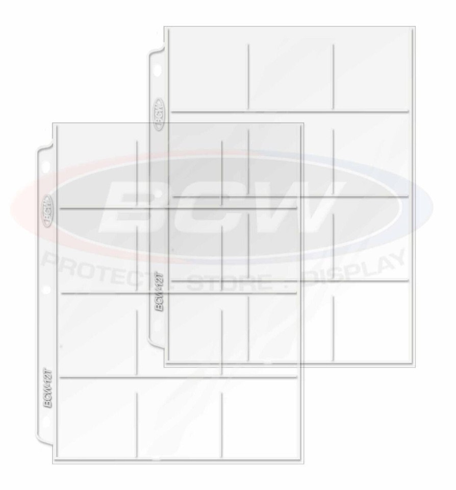20 BCW 12-POCKET VINYL COIN Pages 2.5 x 2.5 Binder Sheets Protector Flip Holder | eBay