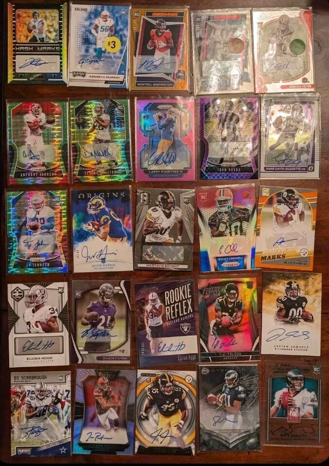 SPORTS CARD LOT HUGE JERESY CARDS ROOKIE PATCH AUTOS! NFL MLB NBA ...