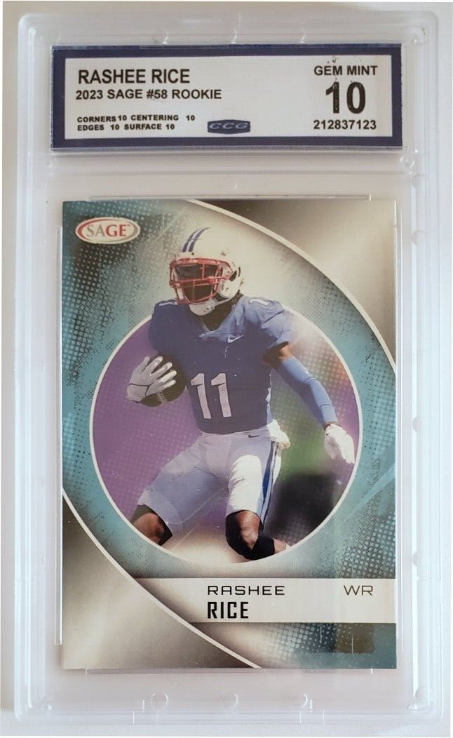 2023 Rashee Rice ROOKIE Sage #58 CCG Gem Mint 10 | eBay
