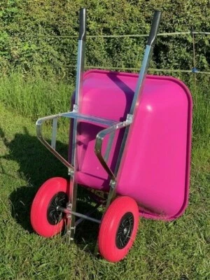 OX TWIN WHEELBARROW 200L Stable Garden Wheel | Grelly UK