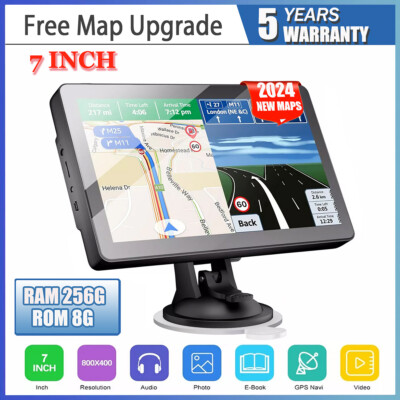 7" Truck Sat Nav HGV Lorry LGV UPDATED 2025 UK&Europe Maps POIs ...