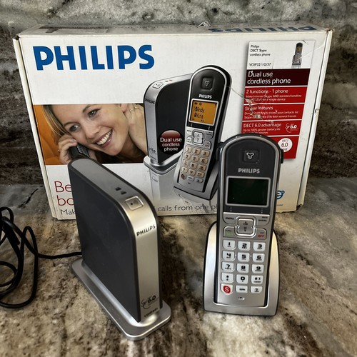 Phillips Dect Skype Dual Use Cordless Phone - Used In Box | eBay Australia