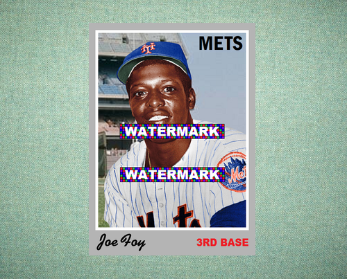 Joe Foy New York Mets 1970 Style Custom Baseball Art Card | eBay