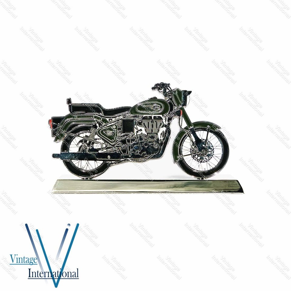 For Royal Enfield Bullet 500cc Bike 2d Scale Model Green @US | eBay