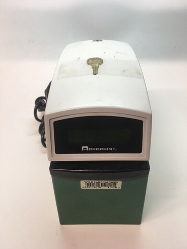 ACROPRINT DIGITAL TIME STAMP WITH TRIGGER TRIP, KEY INCLUDED | eBay