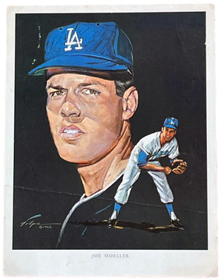1962 Los Angeles Dodgers Union 76 Joe Moeller Premium Baseball Photo | eBay