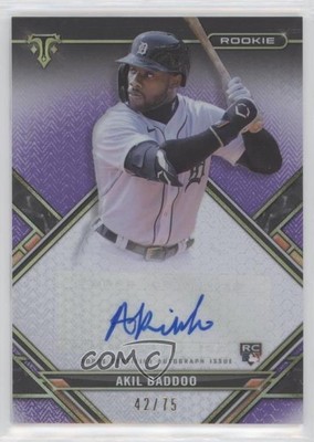 2021 Topps Triple Threads Rookie Auto Amethyst /75 Akil Baddoo #RAC-ABA ...