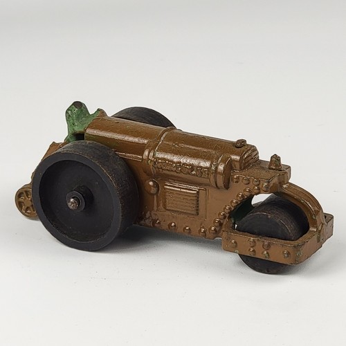 Vintage Cast Iron Hercules Road Roller Toy Steamroller Brown Green ...