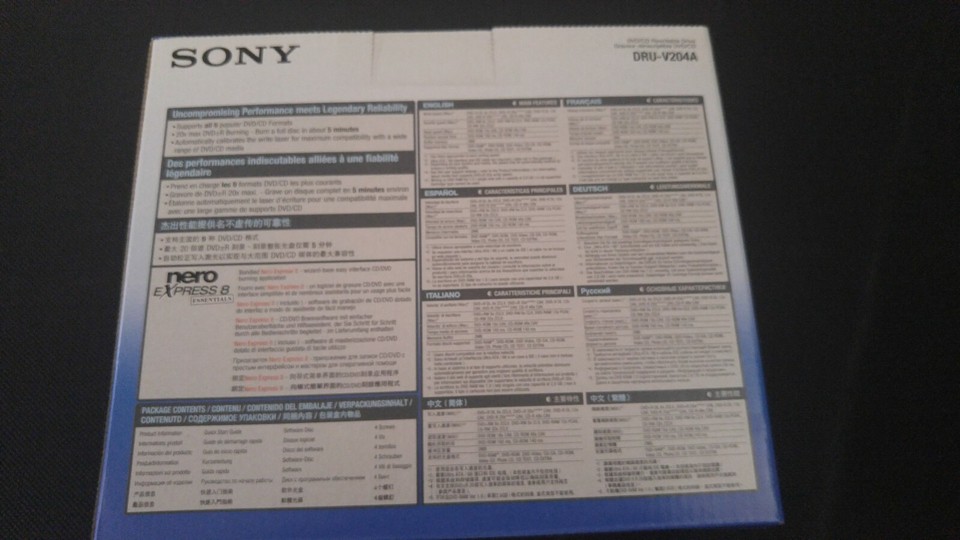 SONY DRU-V204A DVD/CD Rewritable Drive Black New Sealed | eBay