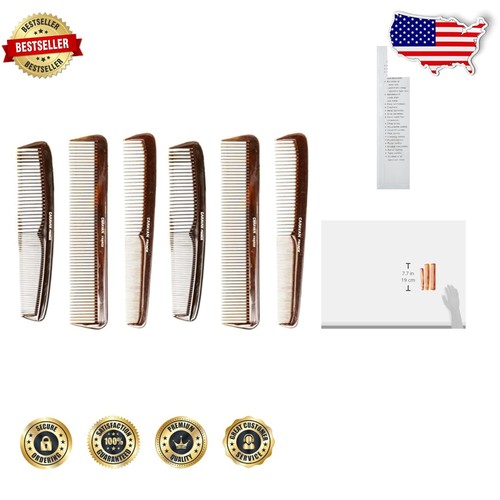 Versatile Tortoise Shell Comb Set - 3 Premium Combs in Stylish French ...