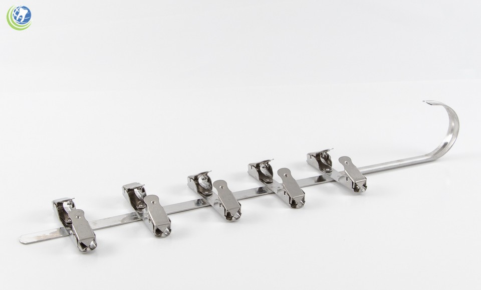 NEW DENTAL X-RAY FILM HANGER 10 CLIPS FOR XRAY FILM DIP TANK DEVELOPER ...