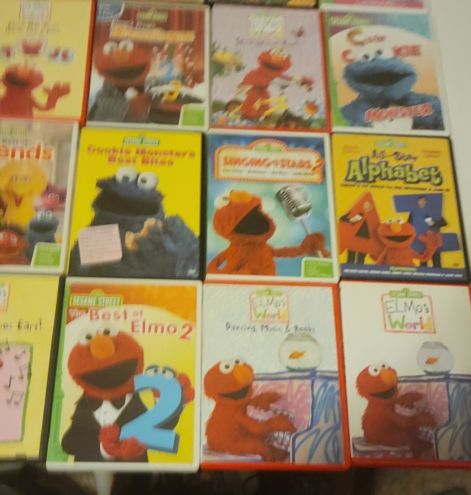 Elmo Sesame Street DVD Lot Of 16 Bundle Elmo's World DVDs