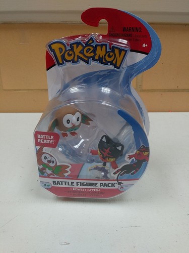 Pokemon 2 Inch Battle Action Figure 2-Pack includes 2" Rowlet and 2 ...