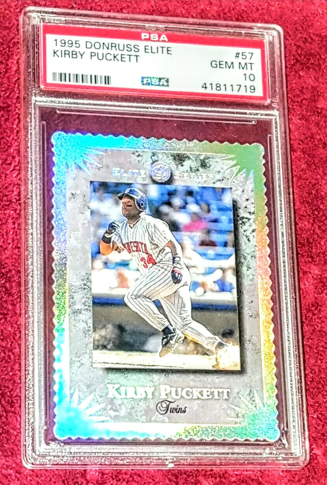 KIRBY PUCKETT 1995 DONRUSS ELITE #57 DIE-CUT #D/10,000 RARE PSA 10 🔥 ...