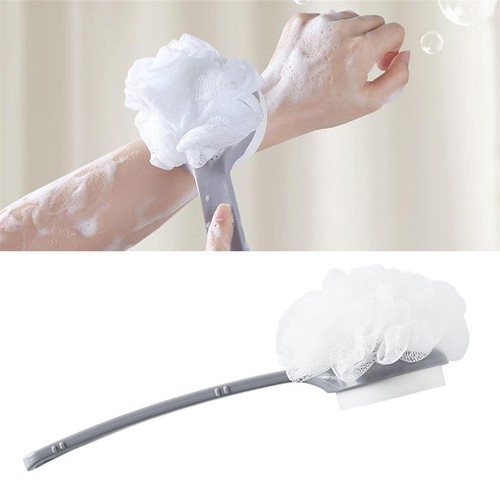 2in1 Long Handle Bath Sponge Back Washer Shower Brush Scrubber High ...