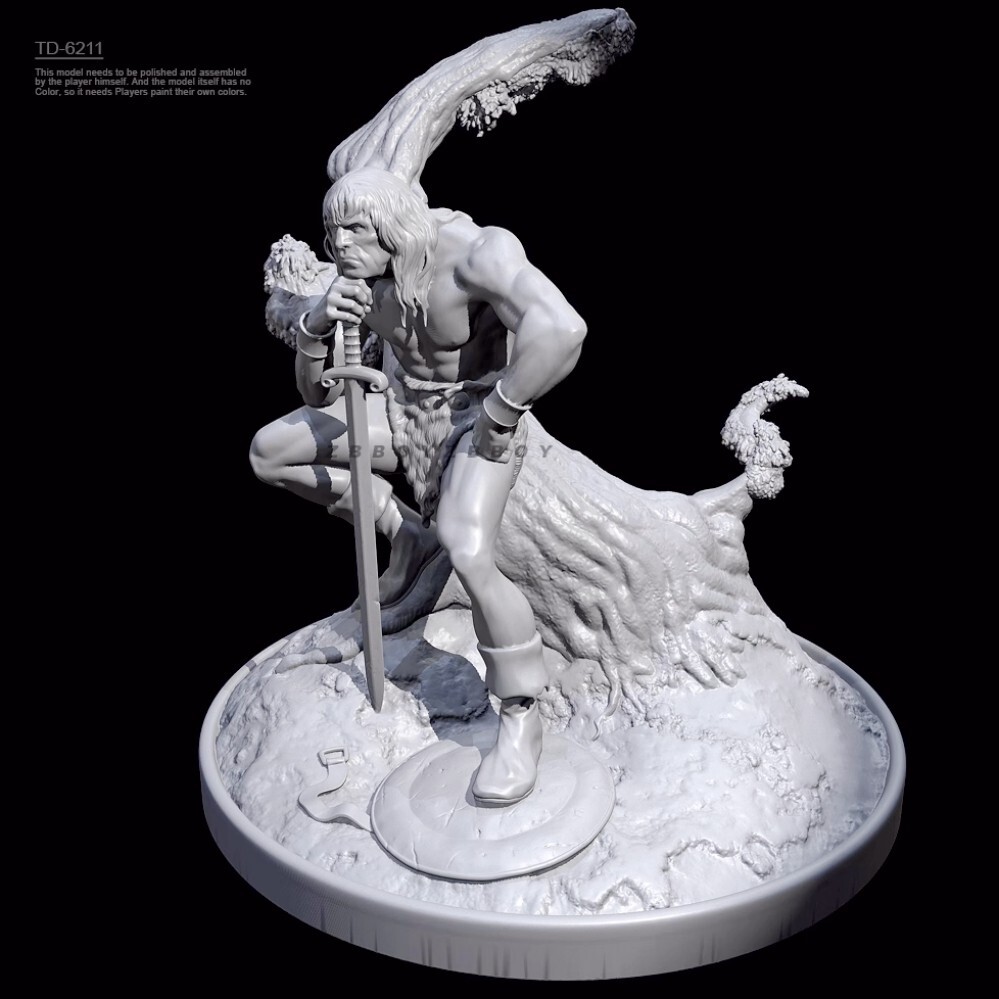 H/65mm resin figure model kit General Conan 3D printing unassembled ...