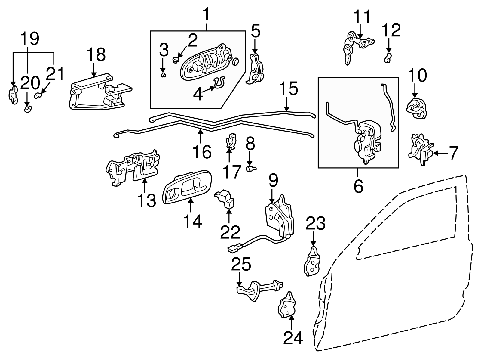 Honda OEM Front Door-handle Outside Bushing 72134SM1003 for sale online ...