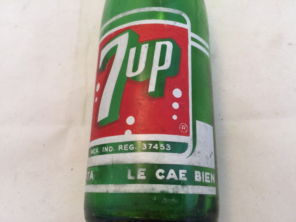 1960 7Up Seven Up Bottle from Mexico Spanish 12oz .355 Liter ...