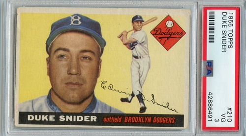1955 Topps Duke Snider Brooklyn Dodgers #210 🚀😳💥 PSA Graded 3 | eBay