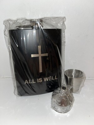 All Is Well Flask Set Flask, Shot Glass & Funnel Gift Bundle | eBay