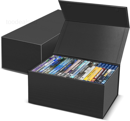 2 Pack Blu Ray DVD Storage Box for Steelbook Storage, Movie Organizers ...