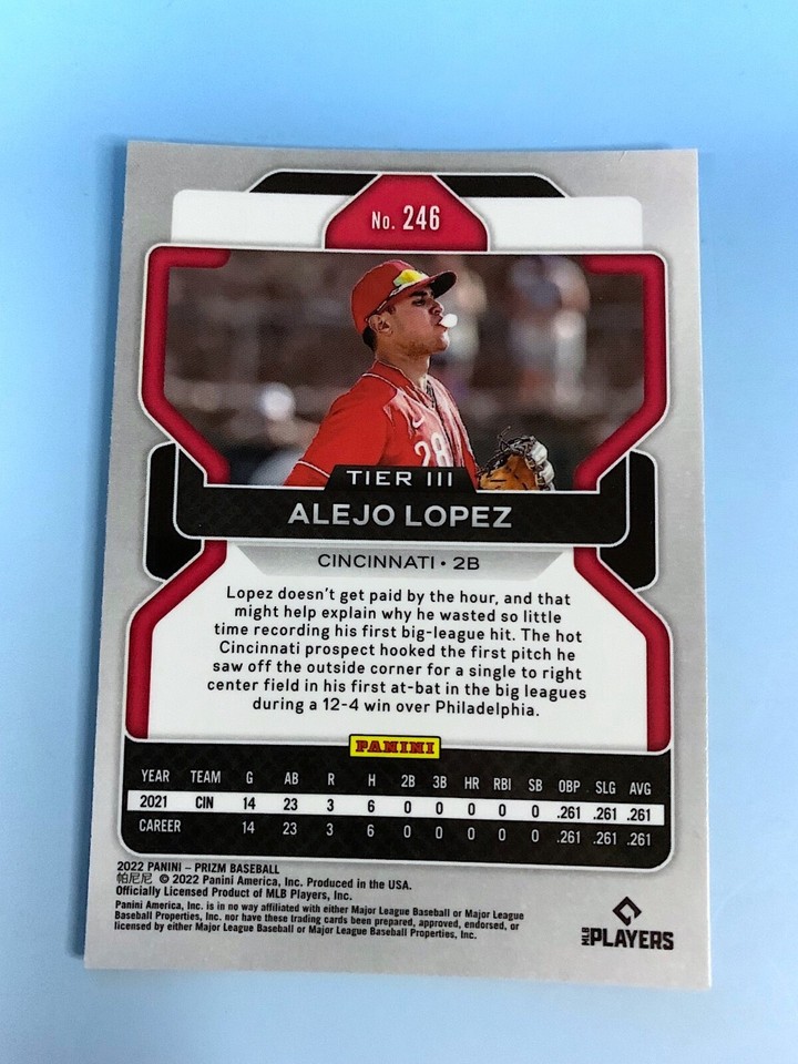 2022 Panini Prizm Baseball "Silver Prizm" - Tier III #246 Alejo Lopez ...