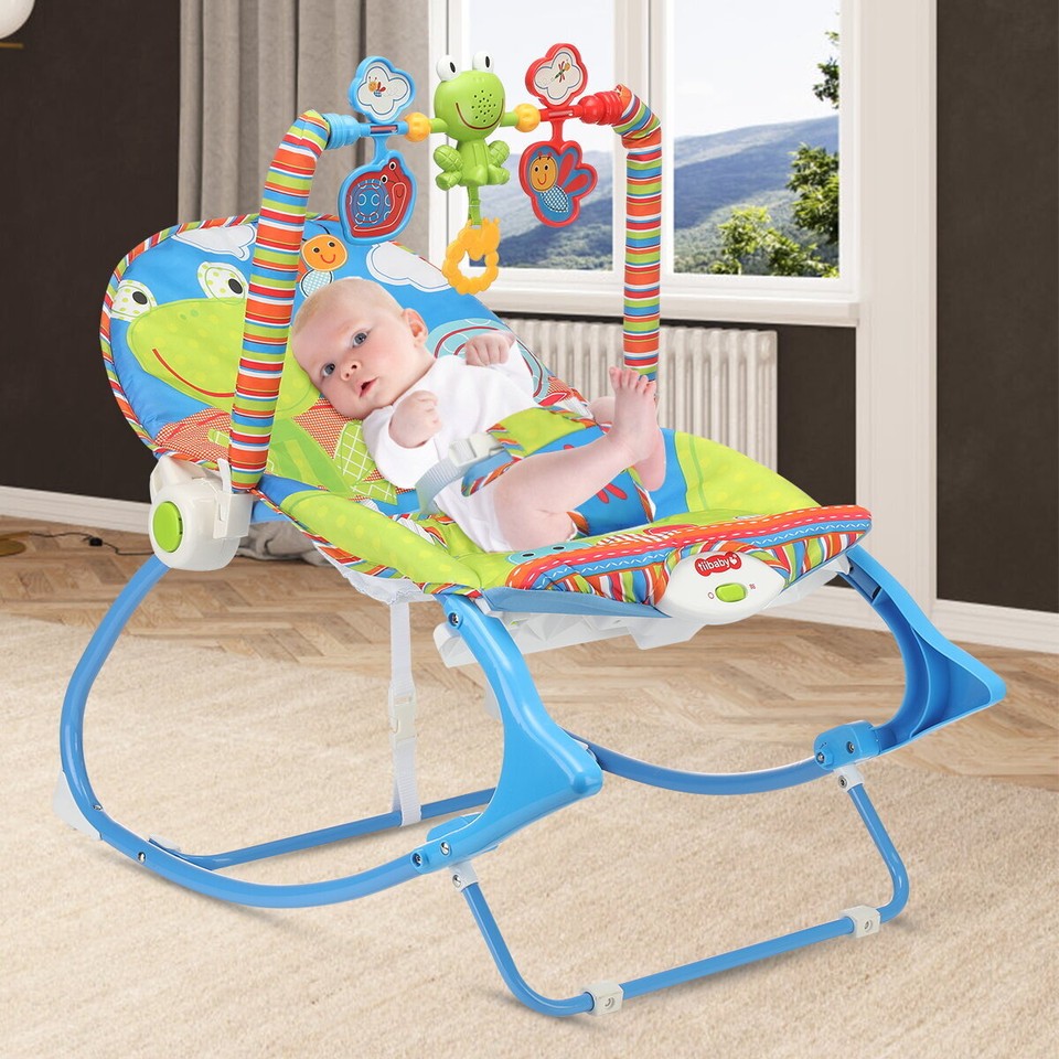 with & Removable, and Seat Bouncer Vibrations Portable Rocker Baby ...