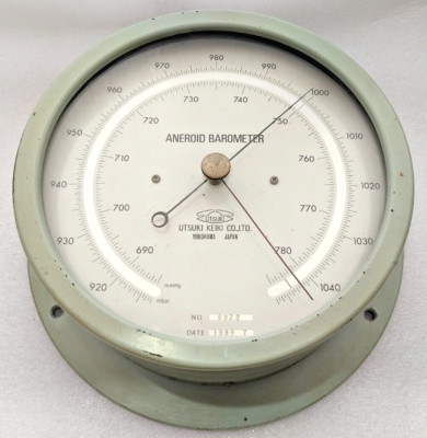 Large Size Utsuki Keiki Japan Precision Aneroid Barometer Ships Marine ...