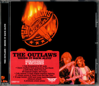 The Outlaws ~ Bring It Back Alive (1978) CD 2013 Rock Candy Records UK ...