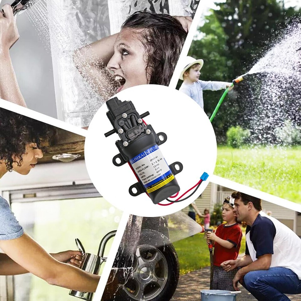 High Pressure 60PSI 12V DC Mini Diaphragm Sprayer Pump For RV Camper ...