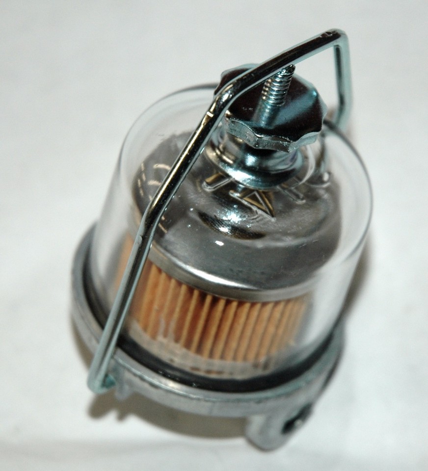 AC GF48 GLASS BOWL FUEL FILTER ASSEMBLY W/ELEMENT 1955-64 CHEVY ...