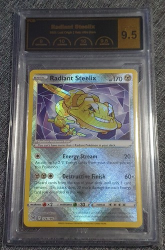 Radiant Steelix 124/196 Lost origin pokemon graded card PCG 9.5/ PSA ...