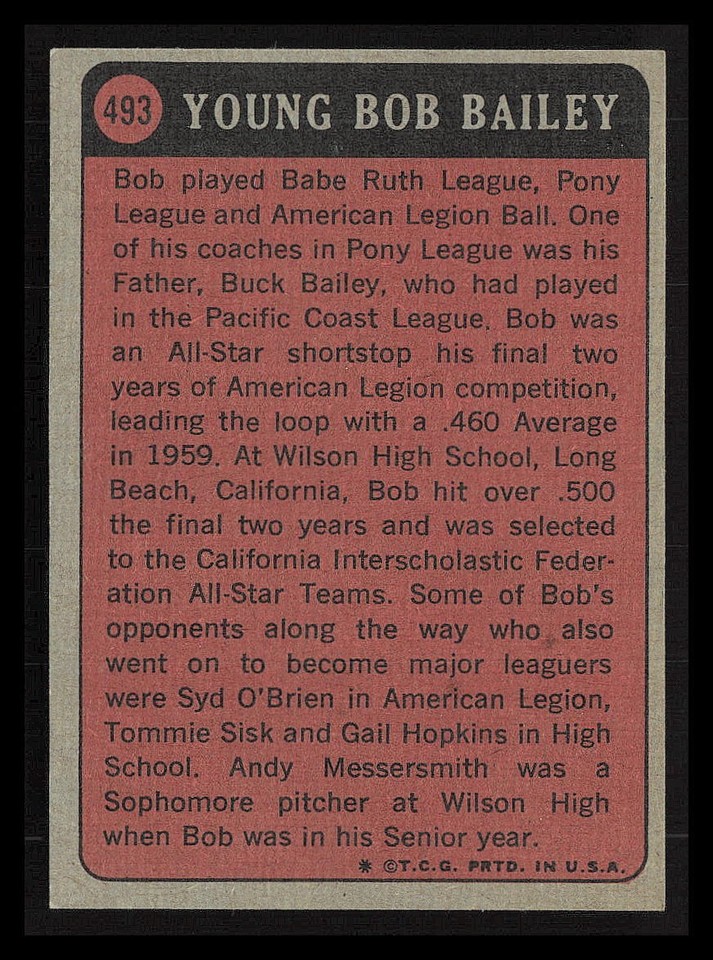 Bob Bailey 1972 Topps #493 Montreal Expos | eBay