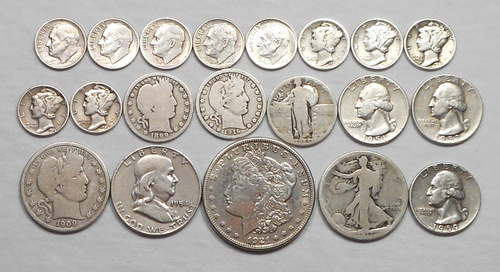 $5.00 Face 90% Silver US Coins - Dimes, Quarters, Half Dollars & Morgan ...