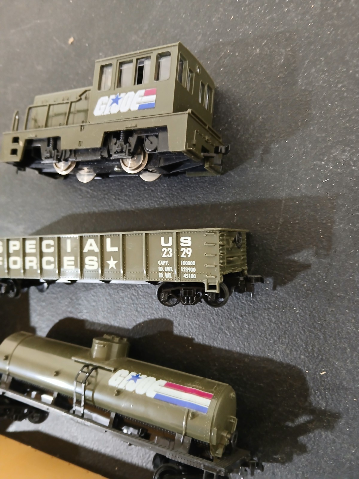 Vintage Tyco GI Joe HO Scale Military Special Forces 6 Pcs Train Set ...