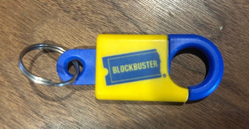 Vintage Blockbuster Video Store (Keychain Key Ring) promo w/ blue VHS ...