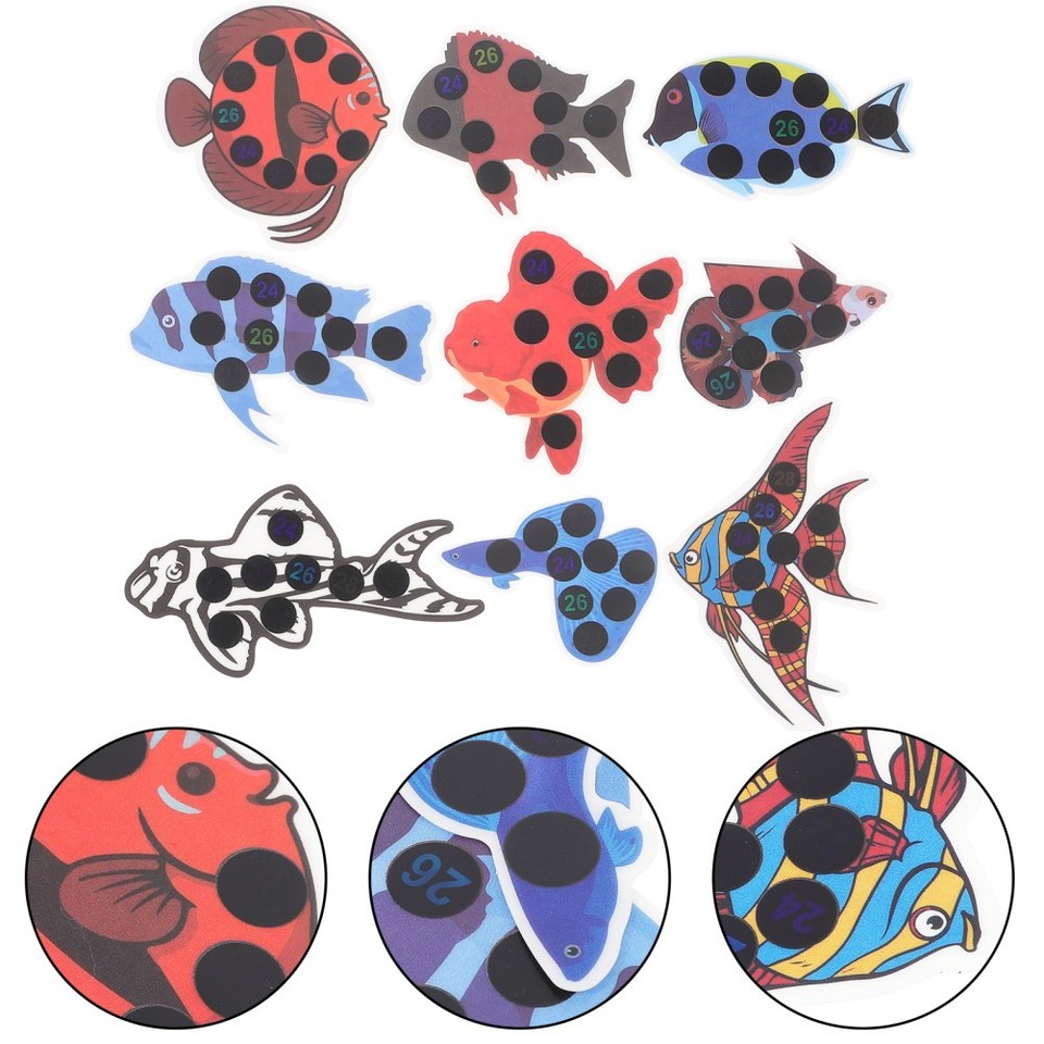 1 Set Fish Tank Thermometer Stick On Assorted Adhesive Temp Sticker ...