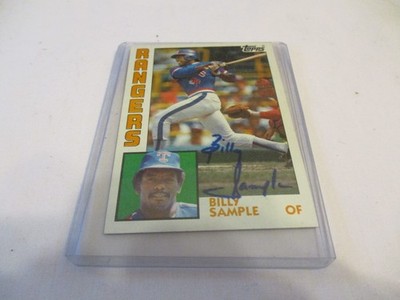 1984 TOPPS BILLY SAMPLE AUTOGRAPHED CARD | eBay