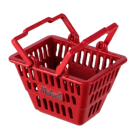 Michaels Minature Shopping Basket Mini Basket 1:12 Scale HTF | eBay