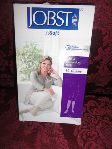 JOBST So Soft 30-40 mmhg Medium Medical Compression Knee CT Socks Sand ...