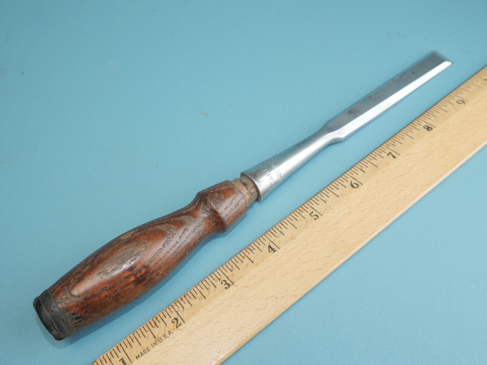 Old Collectible tools Vintage 1/2" Stanley bevel edge socket chisel ...