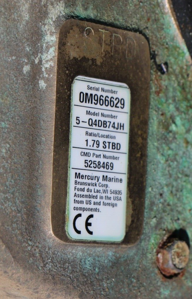 Mercury Mercruiser Zeus Pod Port & STBD Propulsion Drive Ratio 1.79 QSC ...