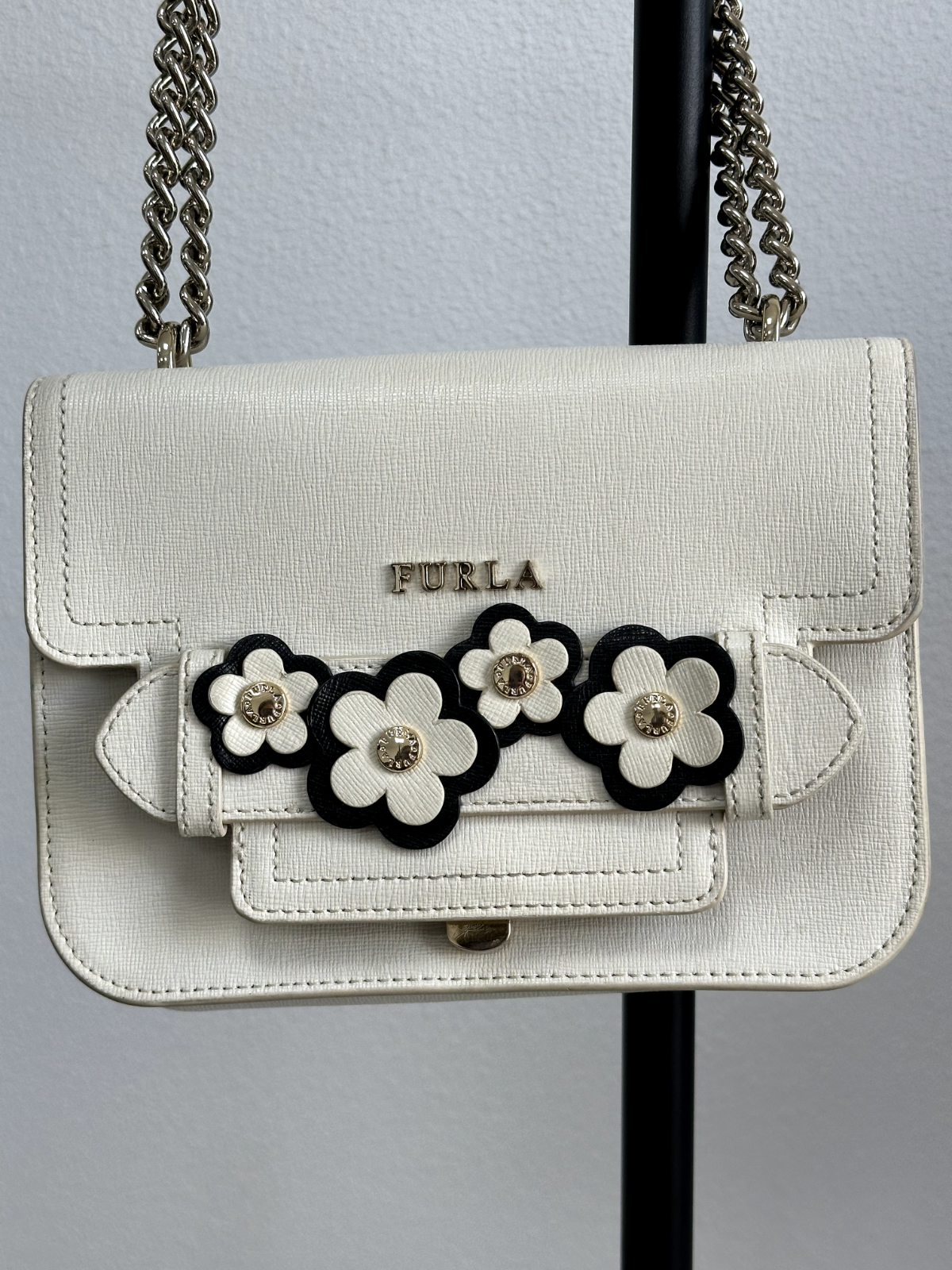 Furla Floral Carol S Leather Bag Crossbody B.Flower | eBay