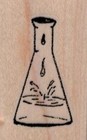 Erlenmeyer Flask 1 x 1 1/2" Rubber Stamp, Flask Stamp, Tiny Stamp | eBay