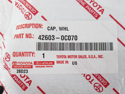 Genuine OEM Toyota 42603-0C070 18" Wheel Center Cap (1) 2007-2013 ...