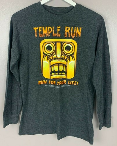 Old Navy Temple Run Graphic Long Sleeve T-Shirt Boys XL 14 Gray ...