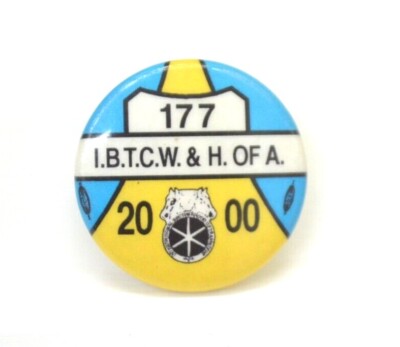 Labor Union Pin IBTCW & Helpers America Lapel Bag Gear Workers ...