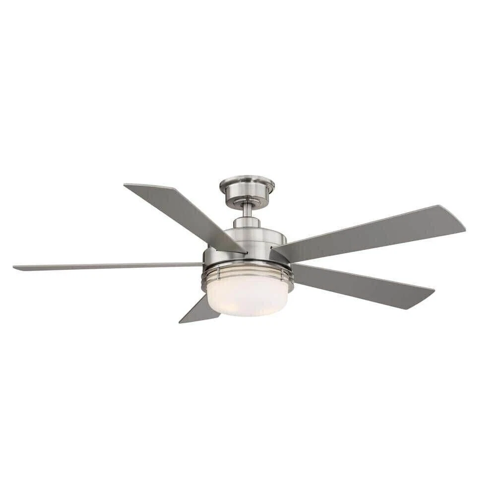 Hampton Bay 52 Brushed Nickel Ceiling Fan | Shelly Lighting