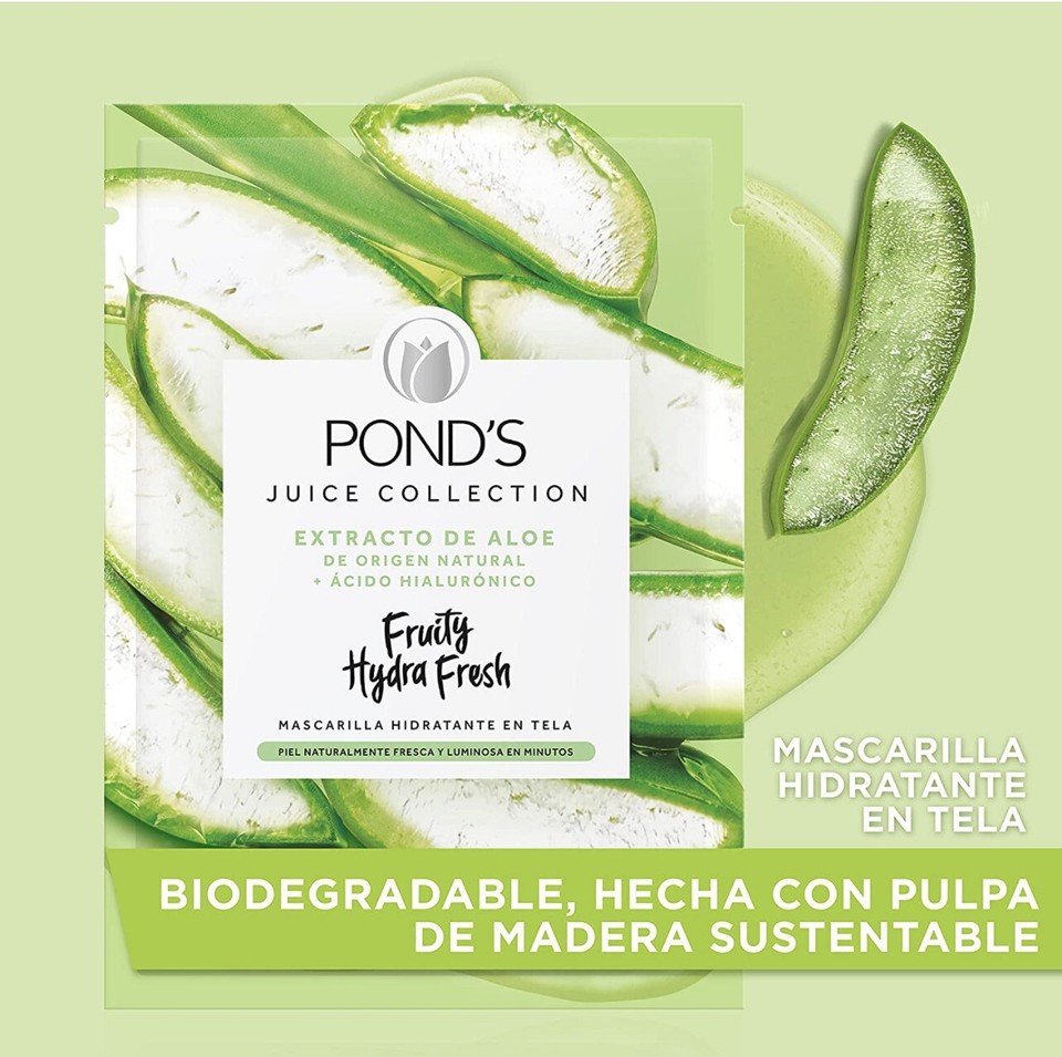 PONDS FRUITY HYDRA FRESH ALOE VERA/GEL+LIMPIADOR+MASCARILLA/HYDRATING ...